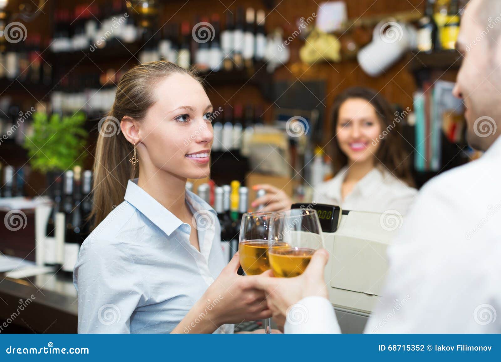 Restaurant Visitors Waiting for Table Stock Photo - Image of bistro ...