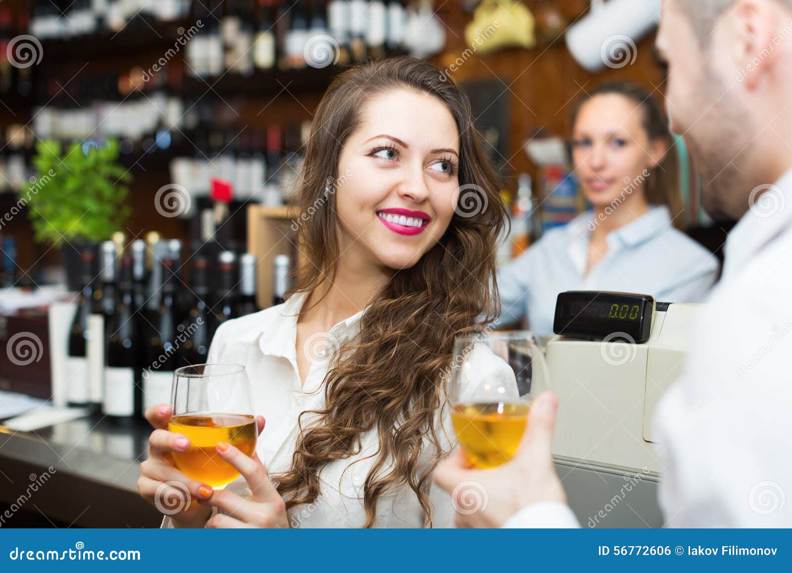 Restaurant Visitors Waiting for Table Stock Photo - Image of female ...
