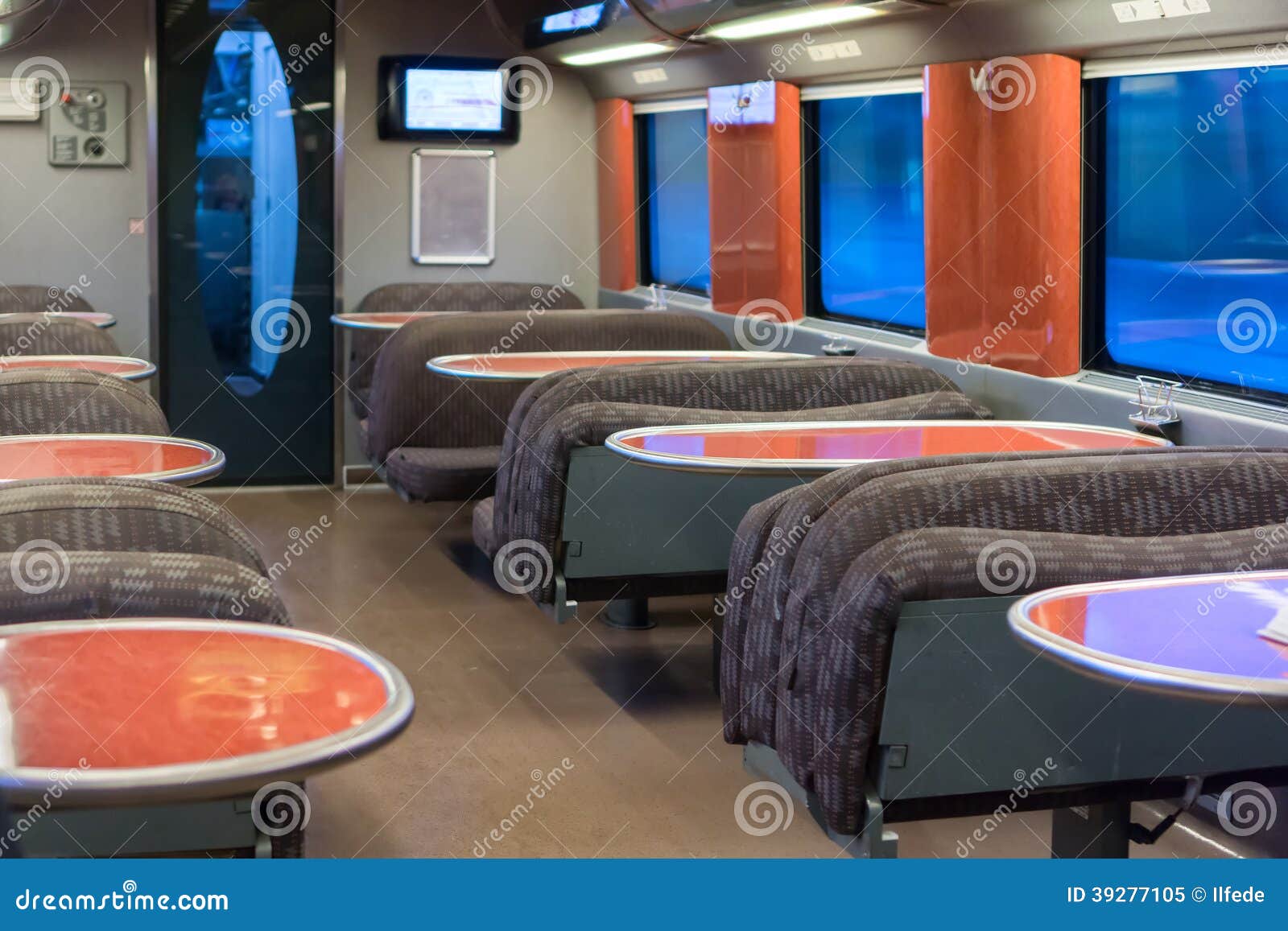 Restaurant Wagon of High Speed Train Stock Image - Image of express ...