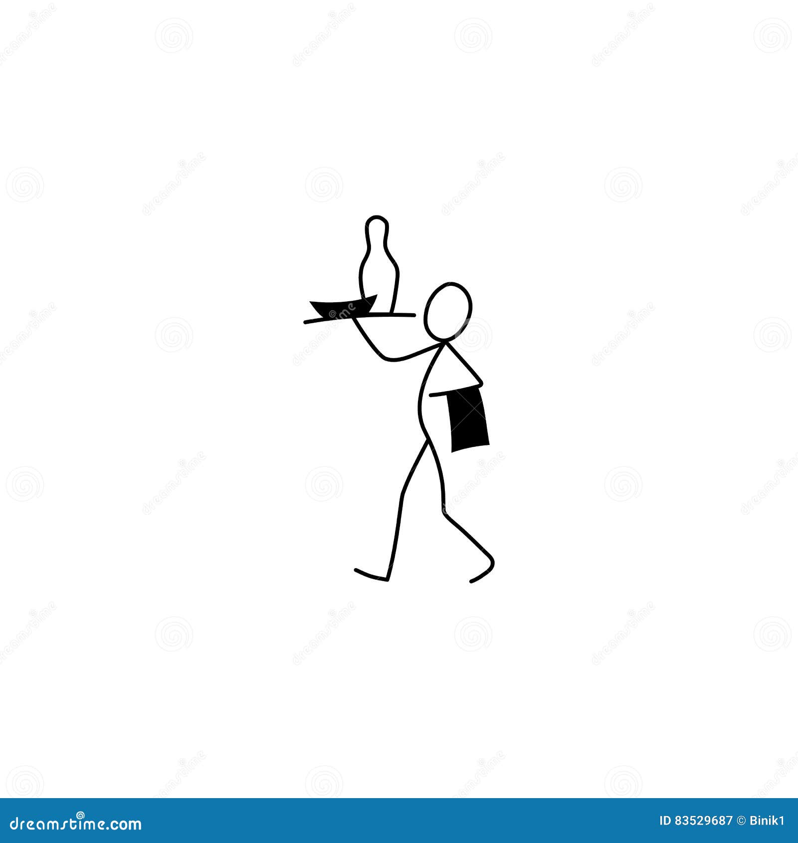 Restaurant Waiter Cook Stick Figure Stock Illustrations – 28 Restaurant ...