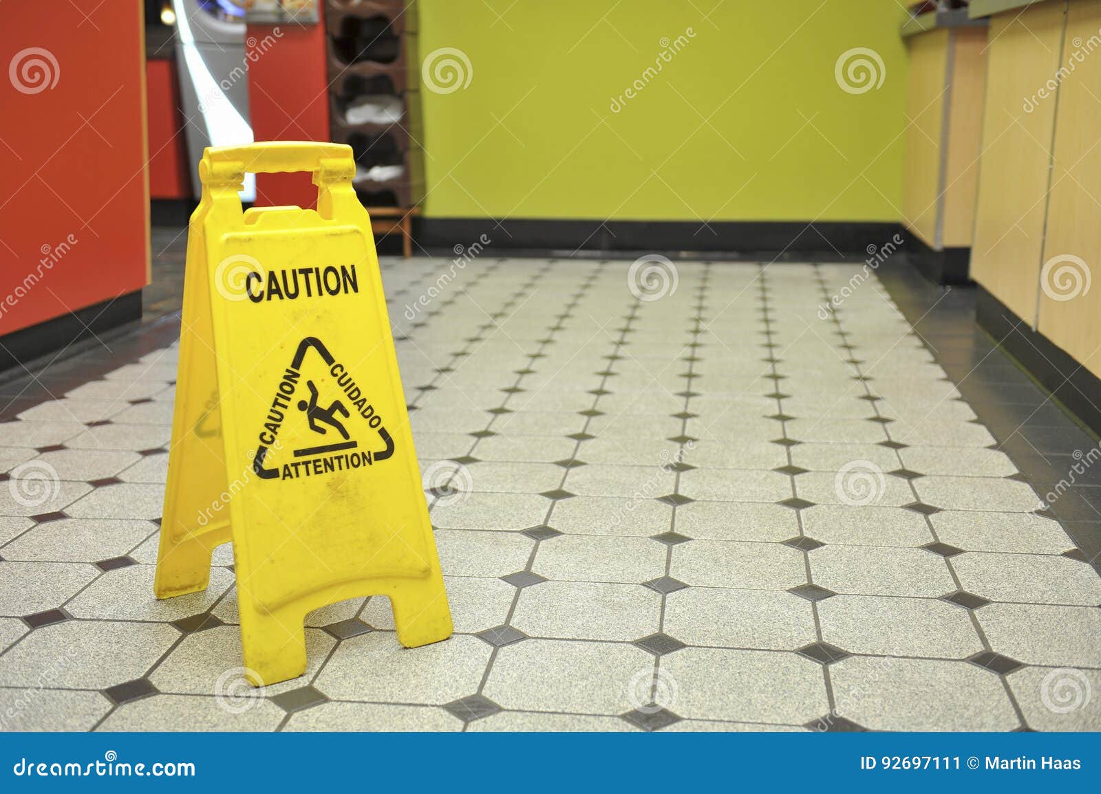 Restaurant Wet Floor Sign stock image. Image of seat - 92697111
