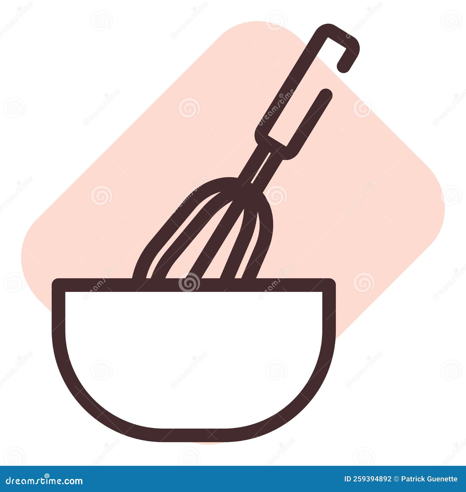 Restaurant whisk, icon stock vector. Illustration of graphic - 259394892
