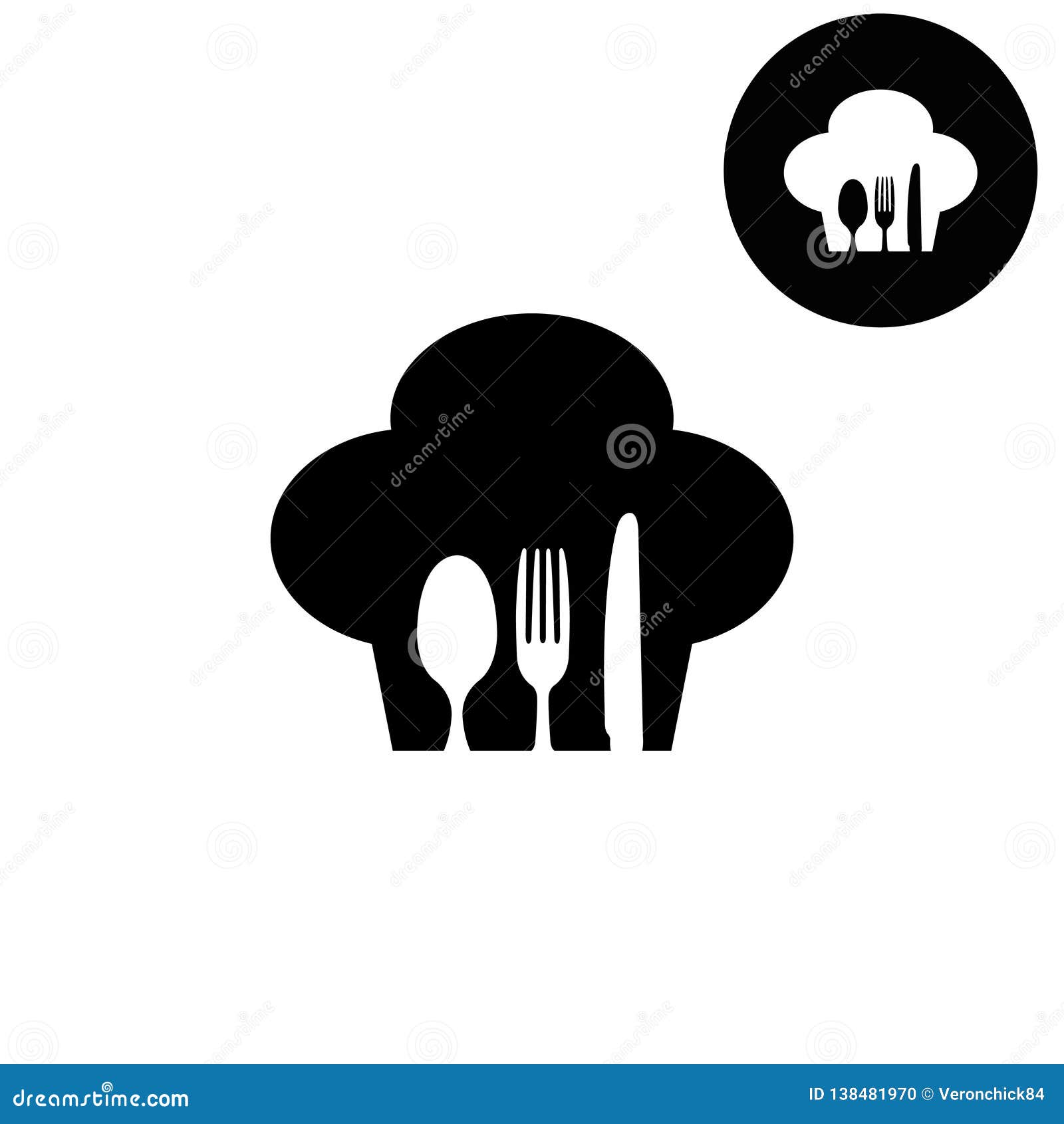 Restaurant - White Vector Icon Stock Vector - Illustration of spoon ...