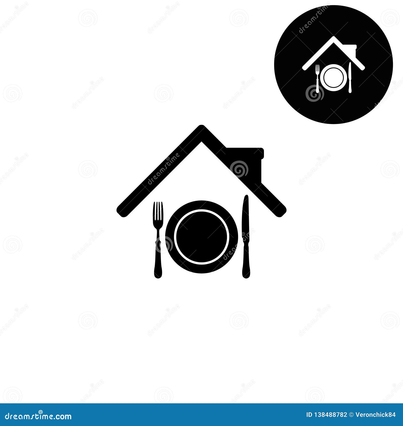 Restaurant - White Vector Icon Stock Vector - Illustration of stickers ...