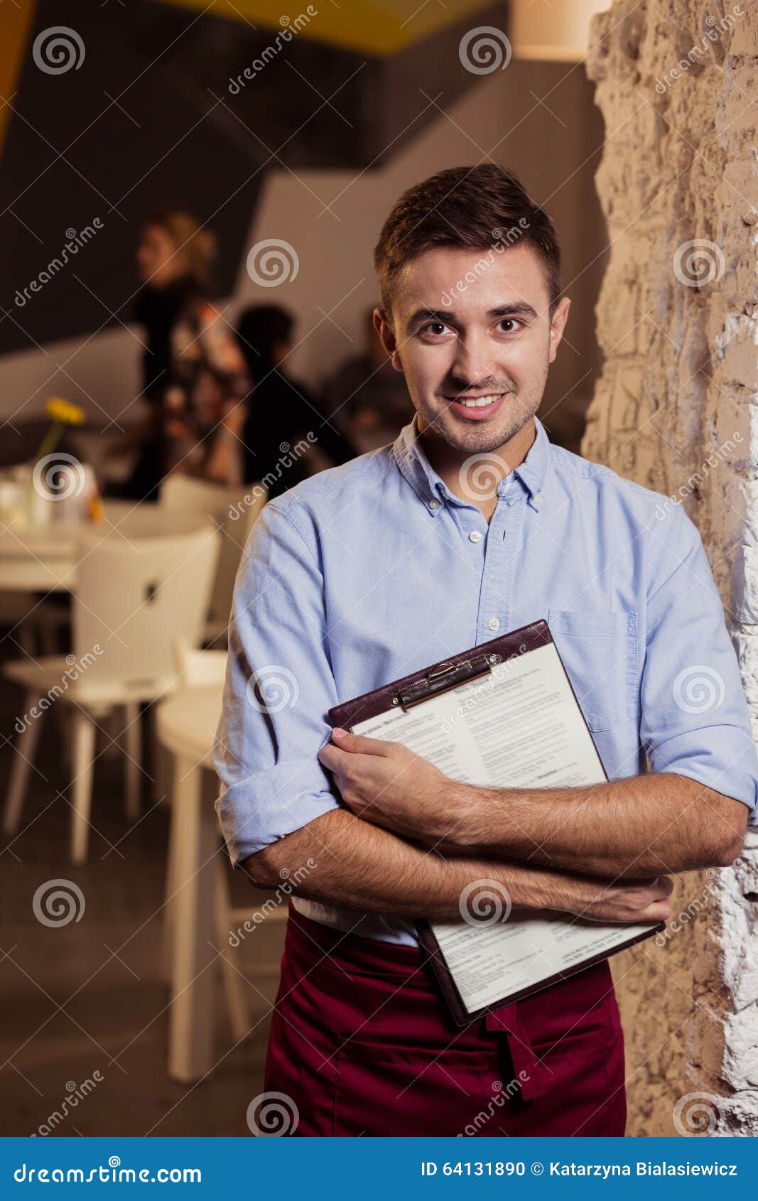 Restaurant Worker Enjoying His Work Stock Photo - Image of work, cook ...