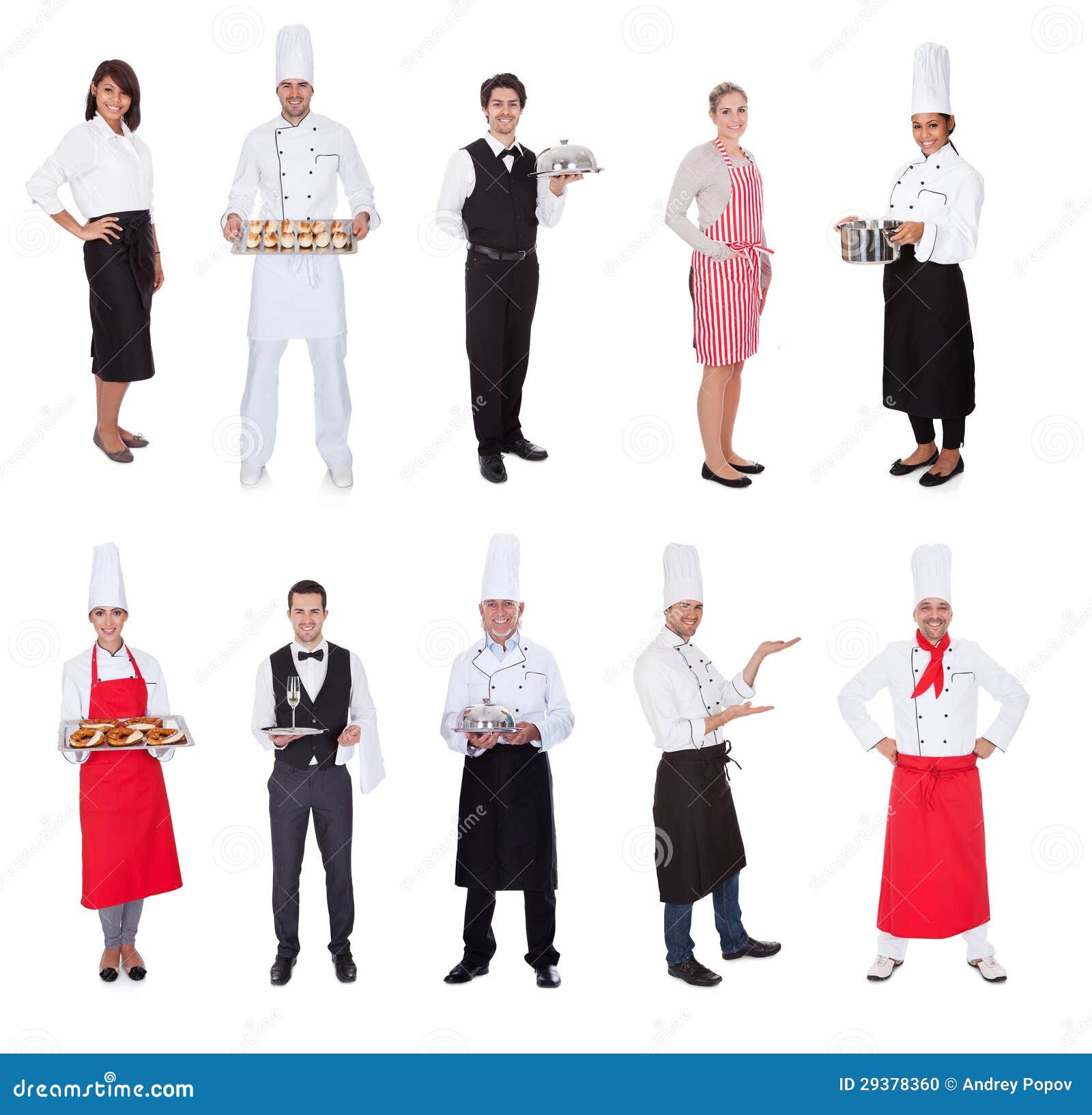 Restaurant Workers, Cooks, Bullets and Waiters Stock Photo - Image of ...