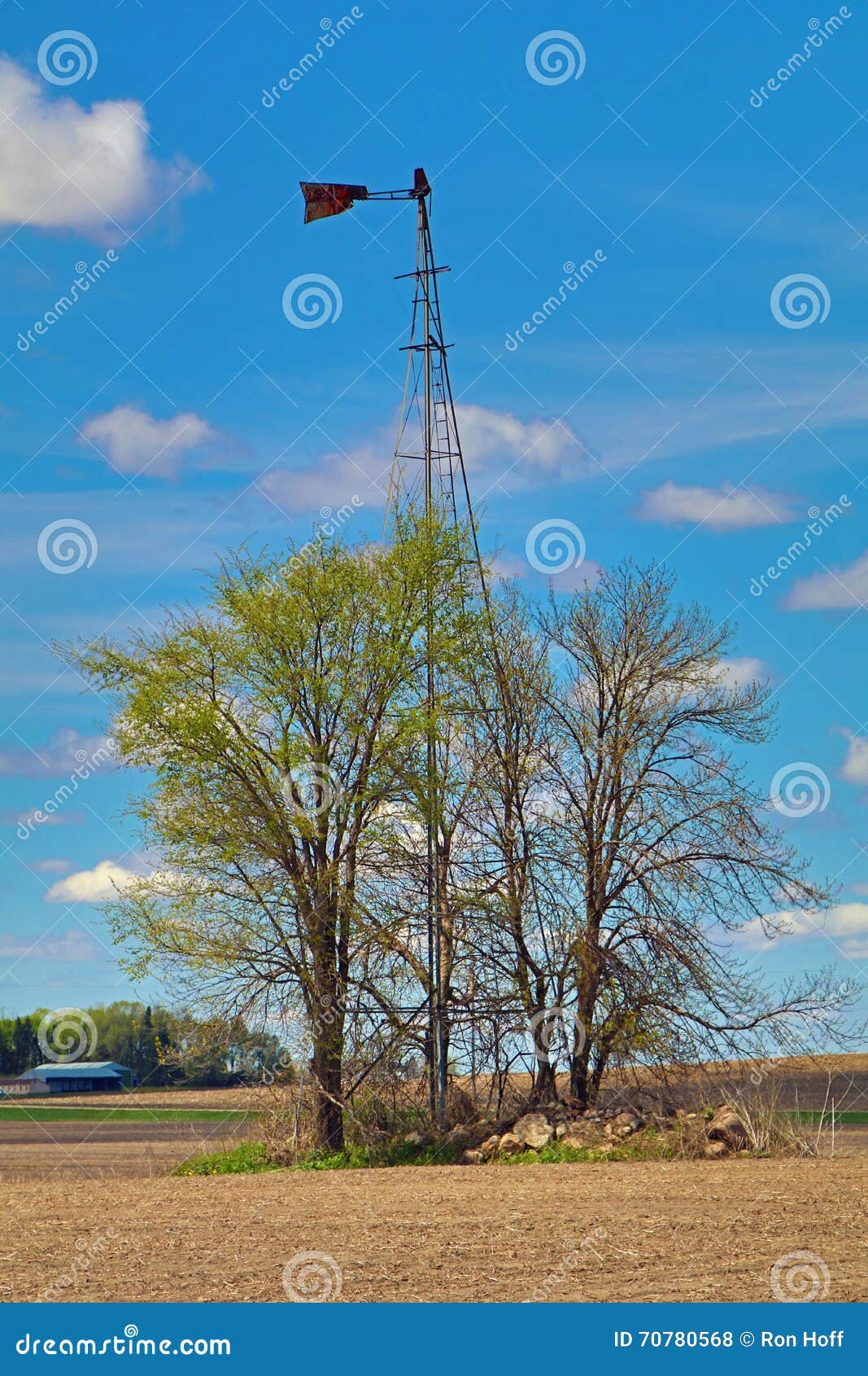 Resten Van Een Windmolen in Bomen Stock Foto - Image of resten, bomen ...