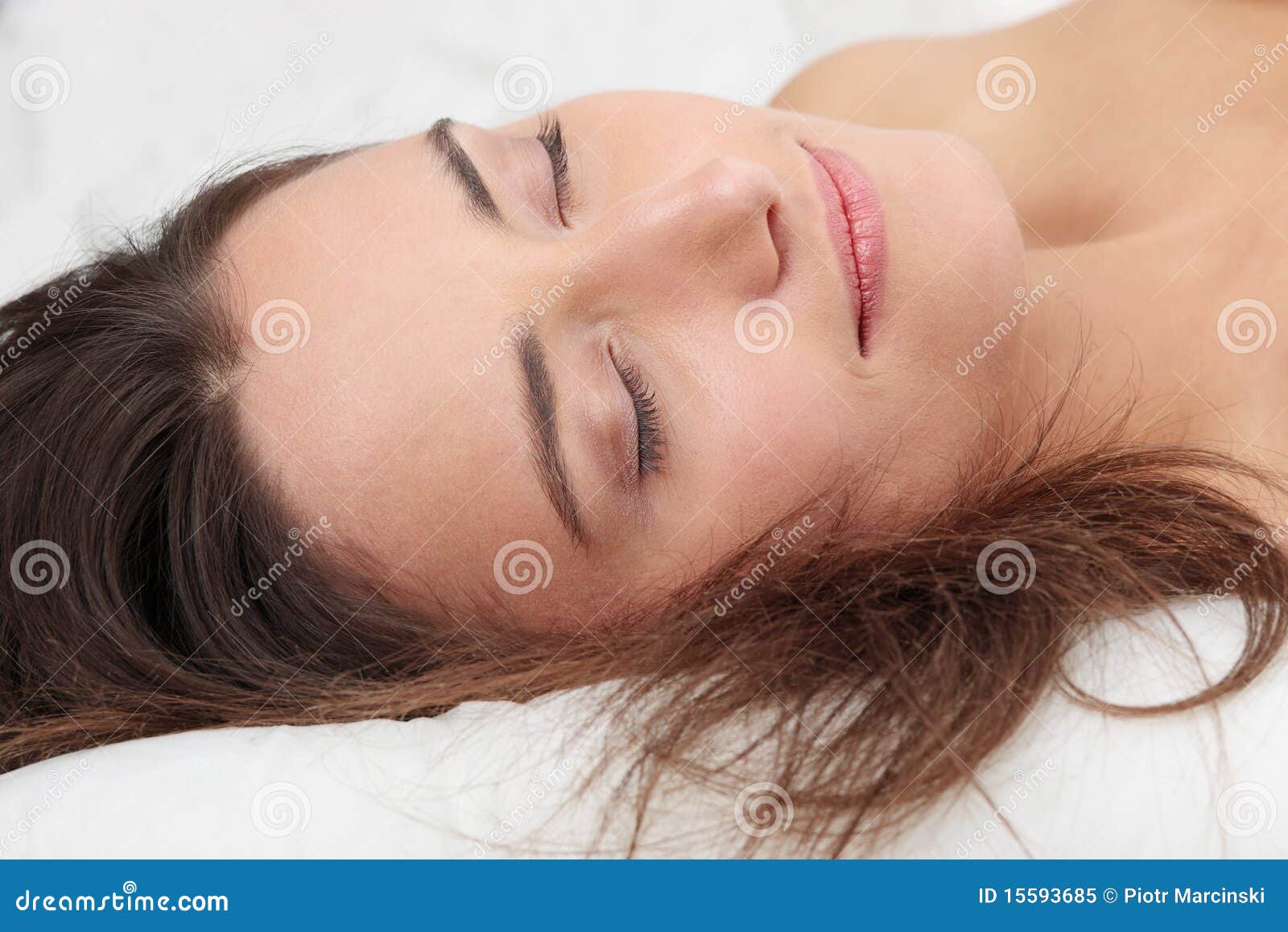 Resting stock image. Image of brunette, happy, awaken - 15593685