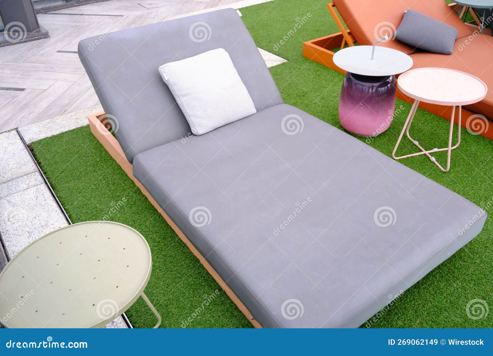 Resting Area on the Rooftop of a Hotel Stock Image - Image of pillows ...