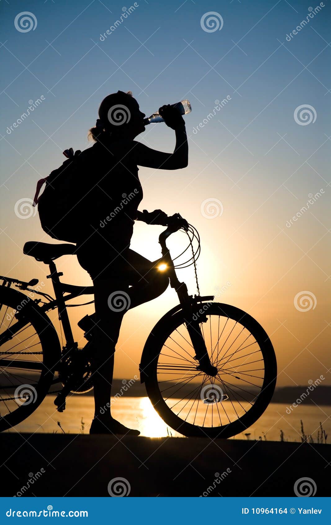 Resting bicycler stock photo. Image of beautiful, fitness - 10964164