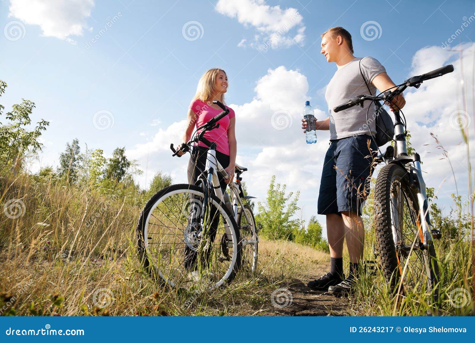 Resting after biking stock image. Image of forest, fitness - 26243217