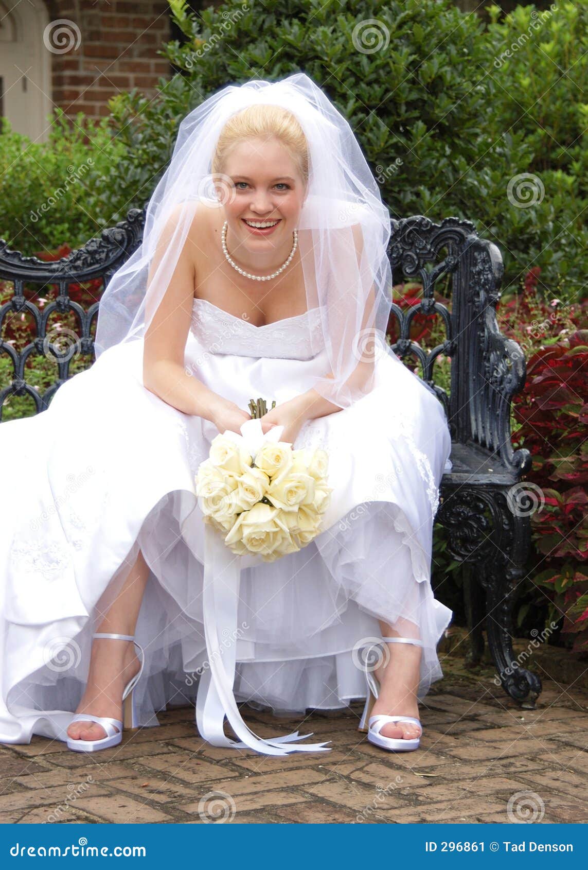 Resting Bride stock image. Image of bouquet, woman, bridal - 296861