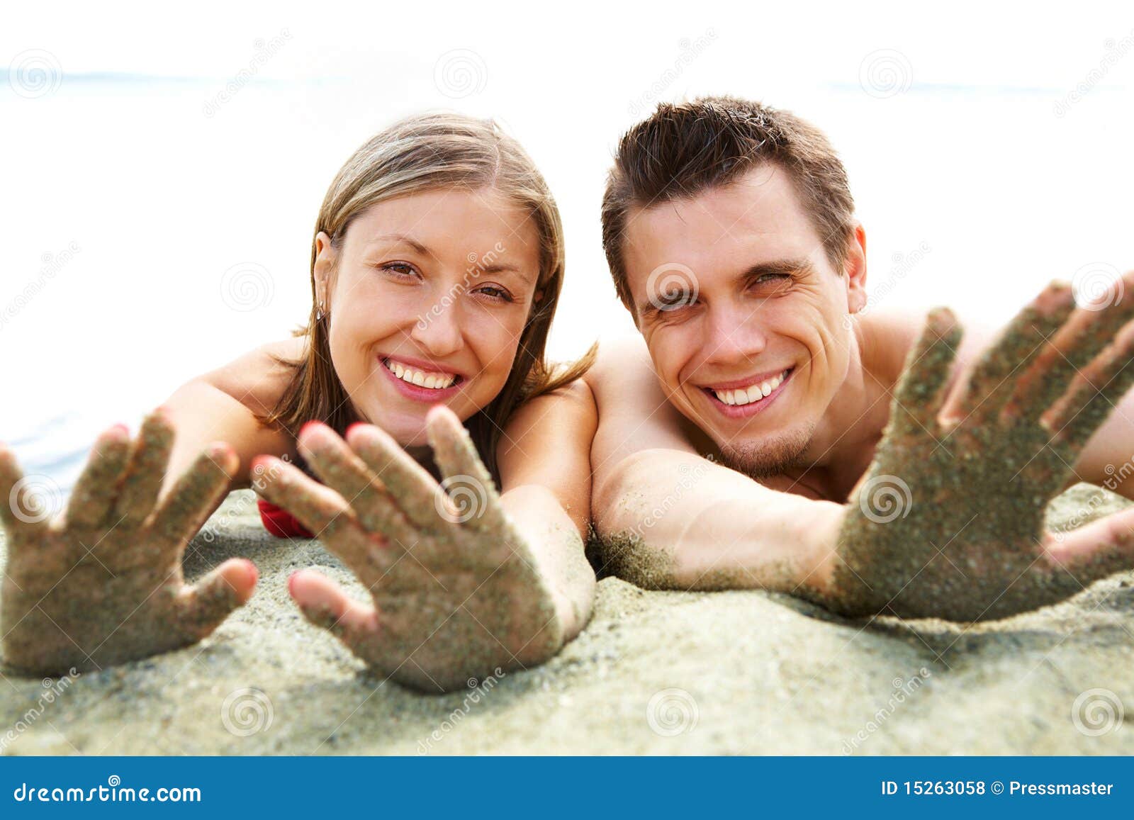 Resting couple stock photo. Image of happy, palm, handsome - 15263058