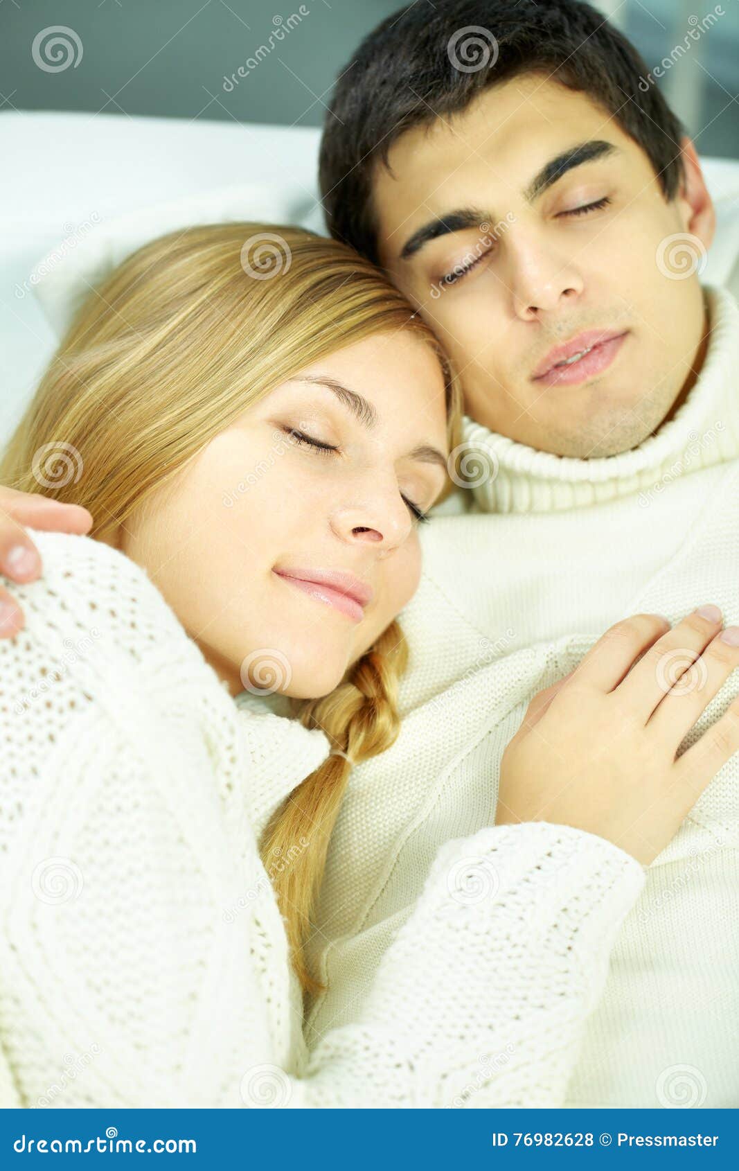 Resting couple stock photo. Image of family, lying, winter - 76982628