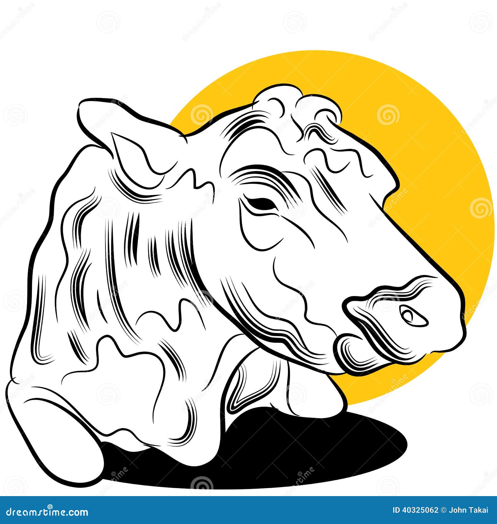 Resting Cow stock vector. Illustration of clip, resting - 40325062
