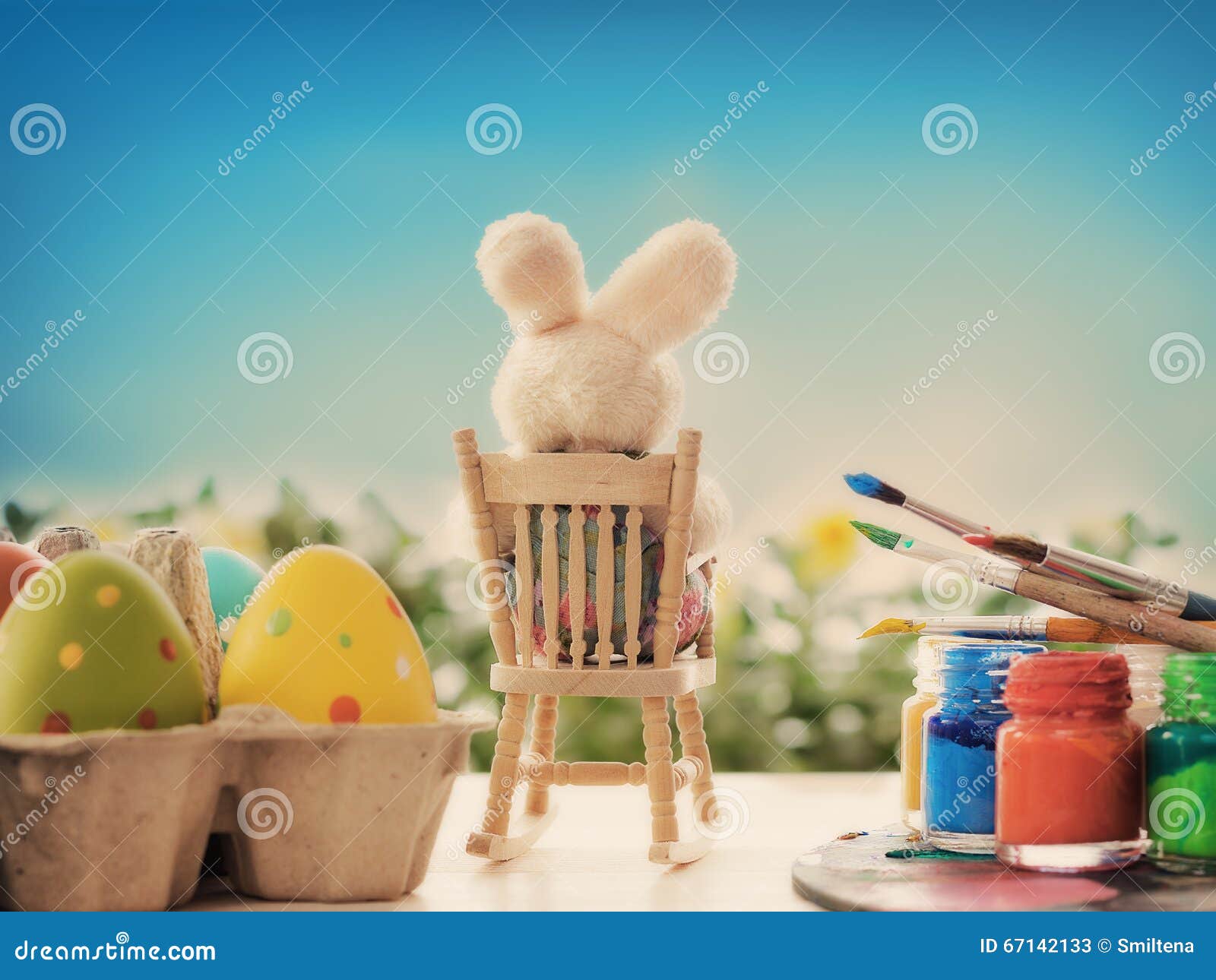 Resting Easter Bunny stock image. Image of concept, nature - 67142133