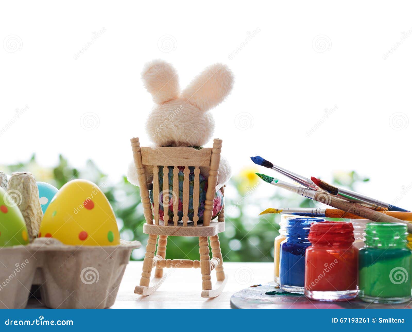 Resting Easter Bunny stock image. Image of objects, decoration - 67193261