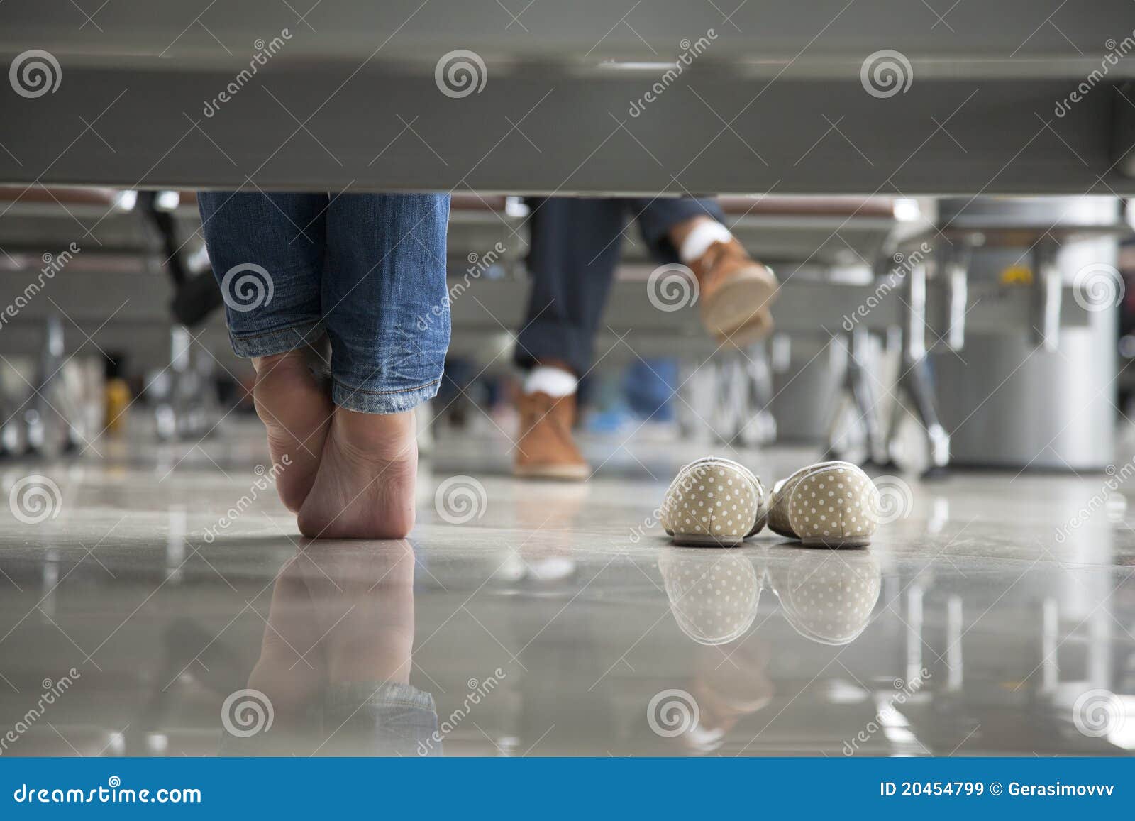 Resting Feet in a Waiting Room Stock Image - Image of person, young ...