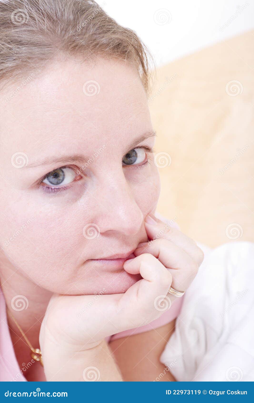 Resting on Her Hand stock image. Image of hand, people - 22973119