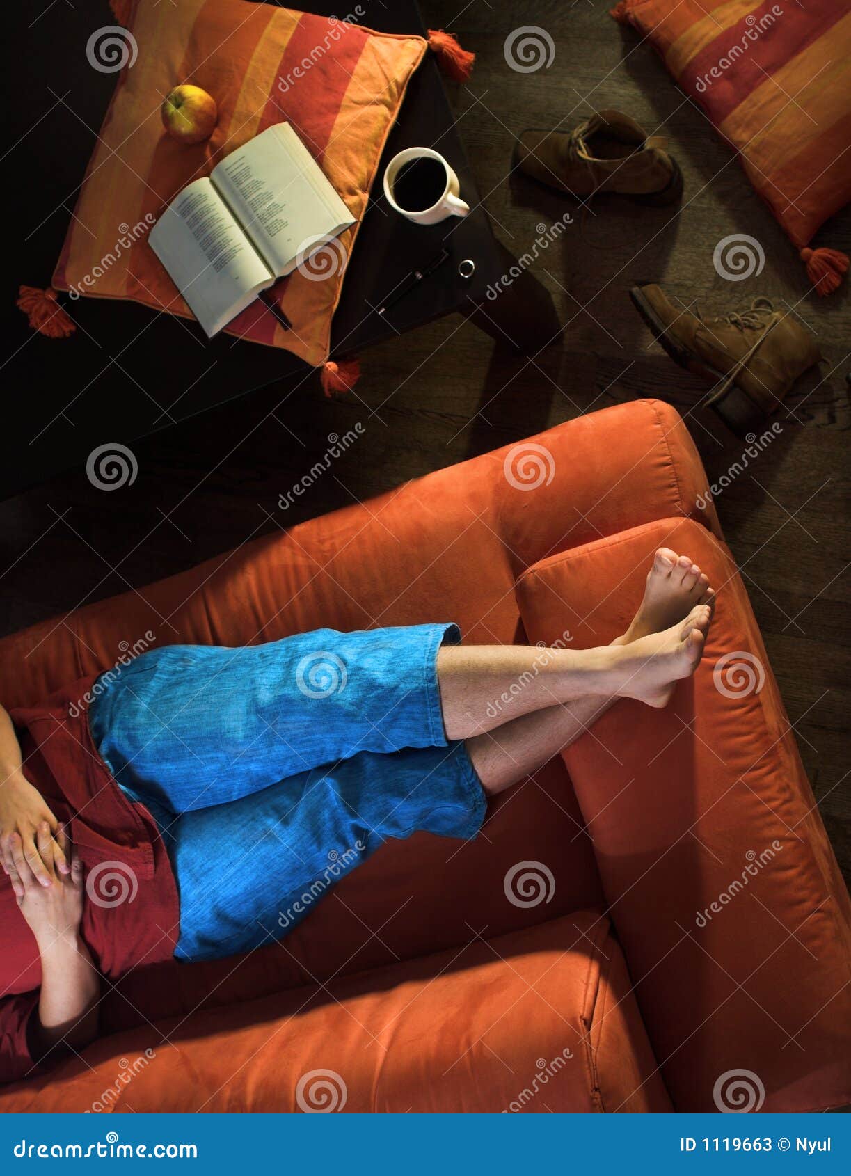 Resting at home stock image. Image of portrait, apartment - 1119663