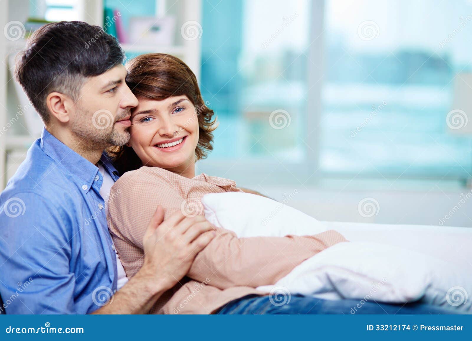 Resting at home stock photo. Image of affectionate, feminine - 33212174
