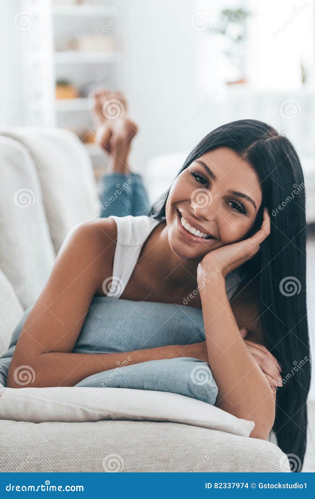 Resting at home. stock photo. Image of home, human, indoors - 82337974