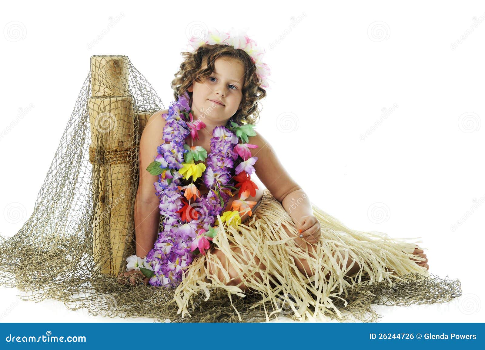 Resting Hula Girl stock photo. Image of smile, young - 26244726