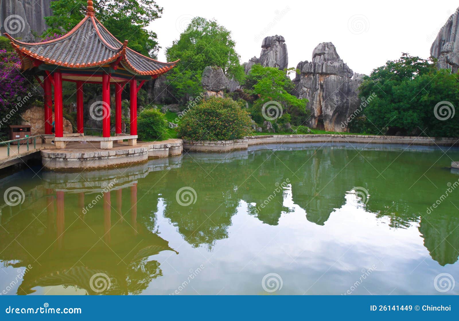 Resting Hut beside a Beautiful Lake Stock Image - Image of grey ...