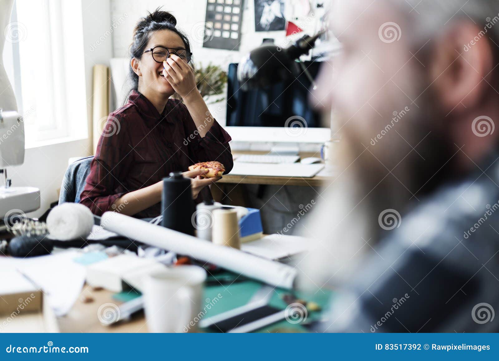 Resting Lunch Time Pizza Concept Stock Photo - Image of studio, mood ...