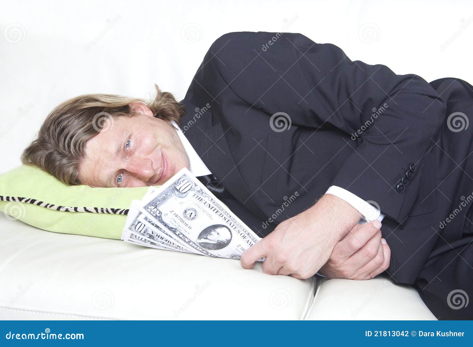 Resting with the Money stock photo. Image of leather - 21813042