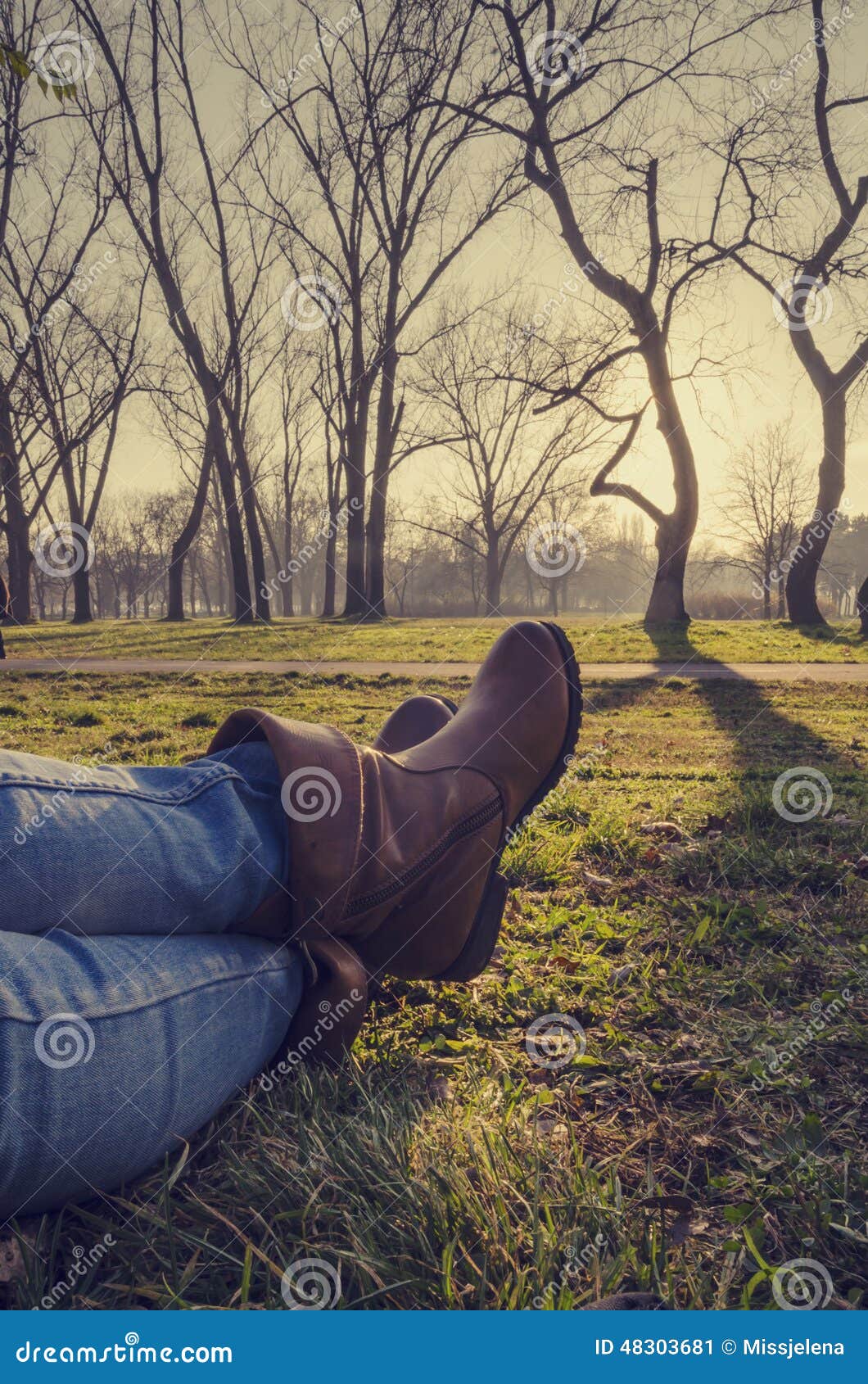 Resting in nature stock image. Image of autumn, relax - 48303681
