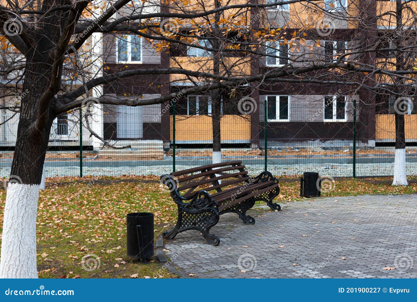 Resting Place in Front of a Multi-storey Building Stock Image - Image ...