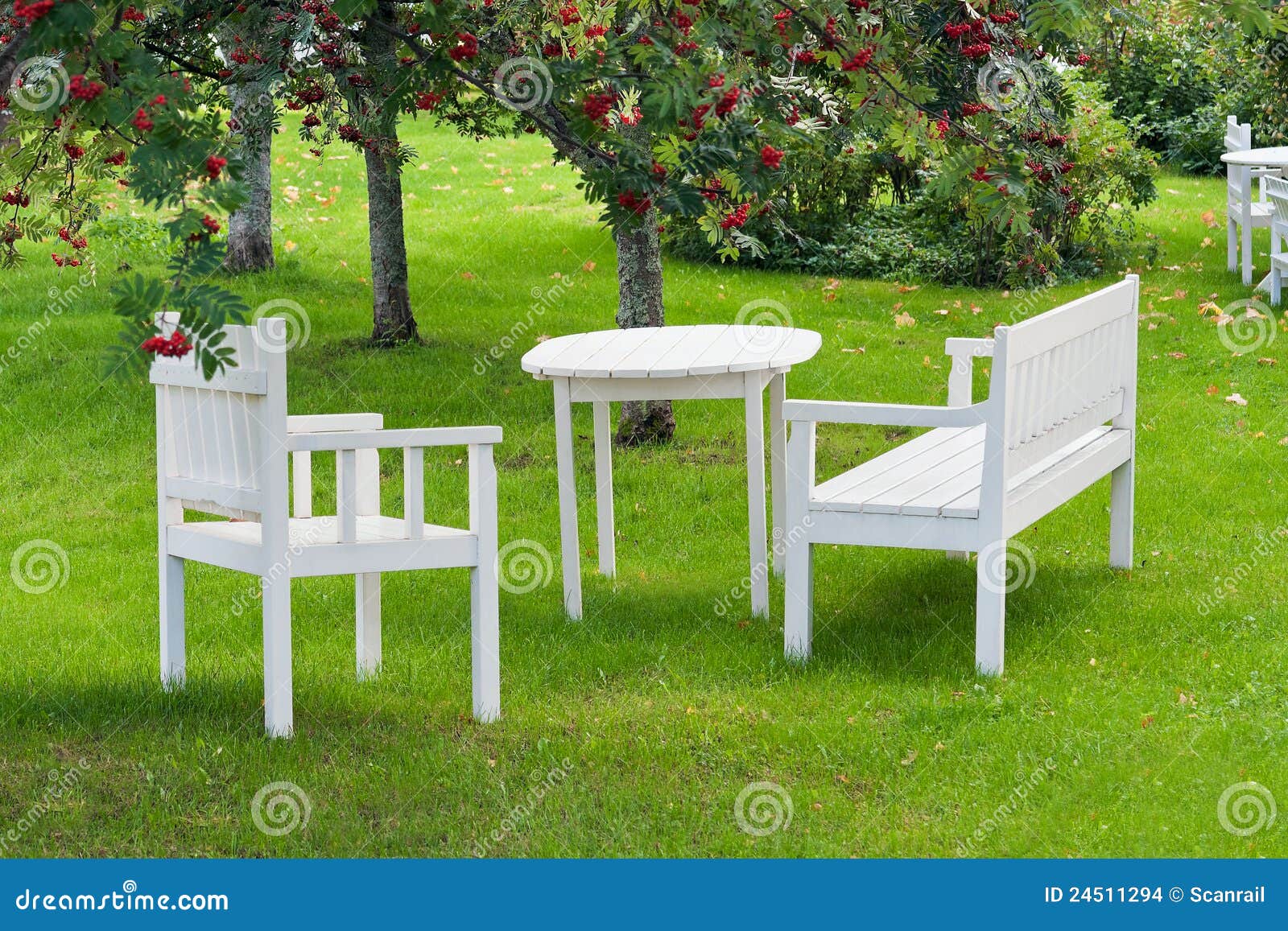 Resting place in garden stock photo. Image of chair, outdoors - 24511294