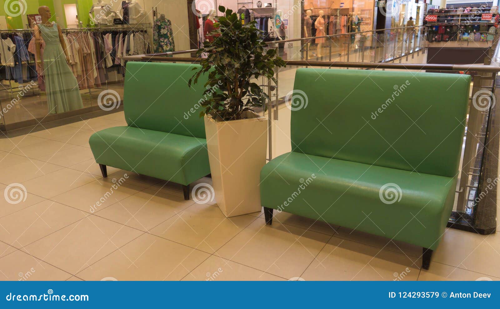 Resting Place in the Mall. Sofas for Rest Stock Image - Image of ...