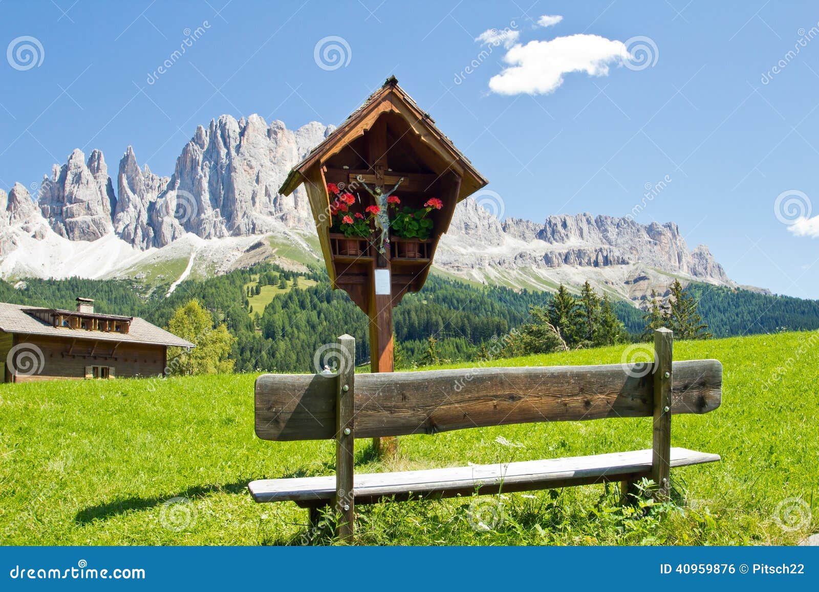 Resting place stock photo. Image of hike, crucifix, place - 40959876