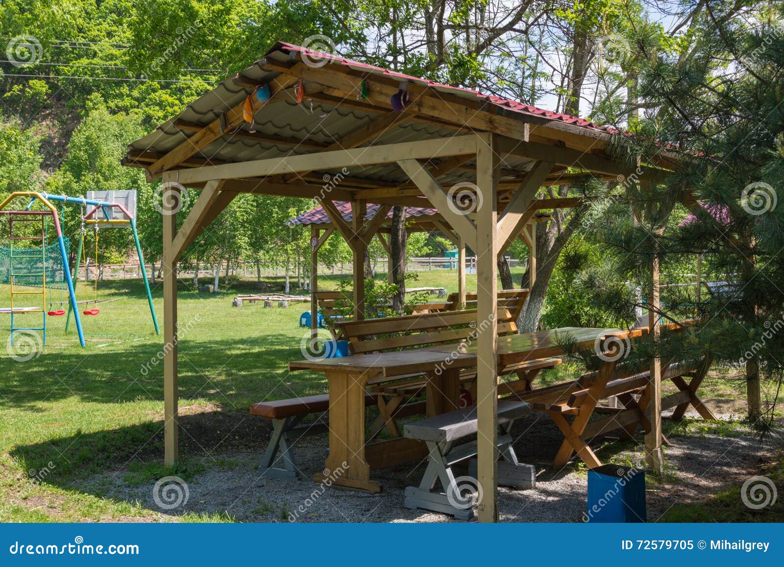 Resting Place Under a Canopy Outdoors. Stock Image - Image of fairyland ...