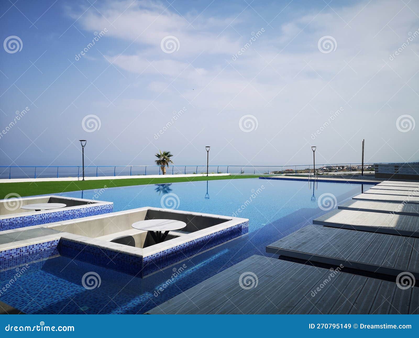 Resting by the Pools in the Resorts Stock Image - Image of streetlight ...