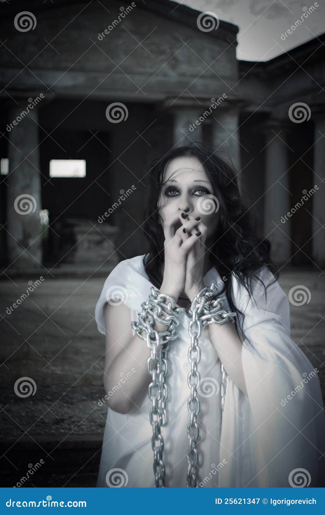Restless ghost stock image. Image of frustration, female - 25621347