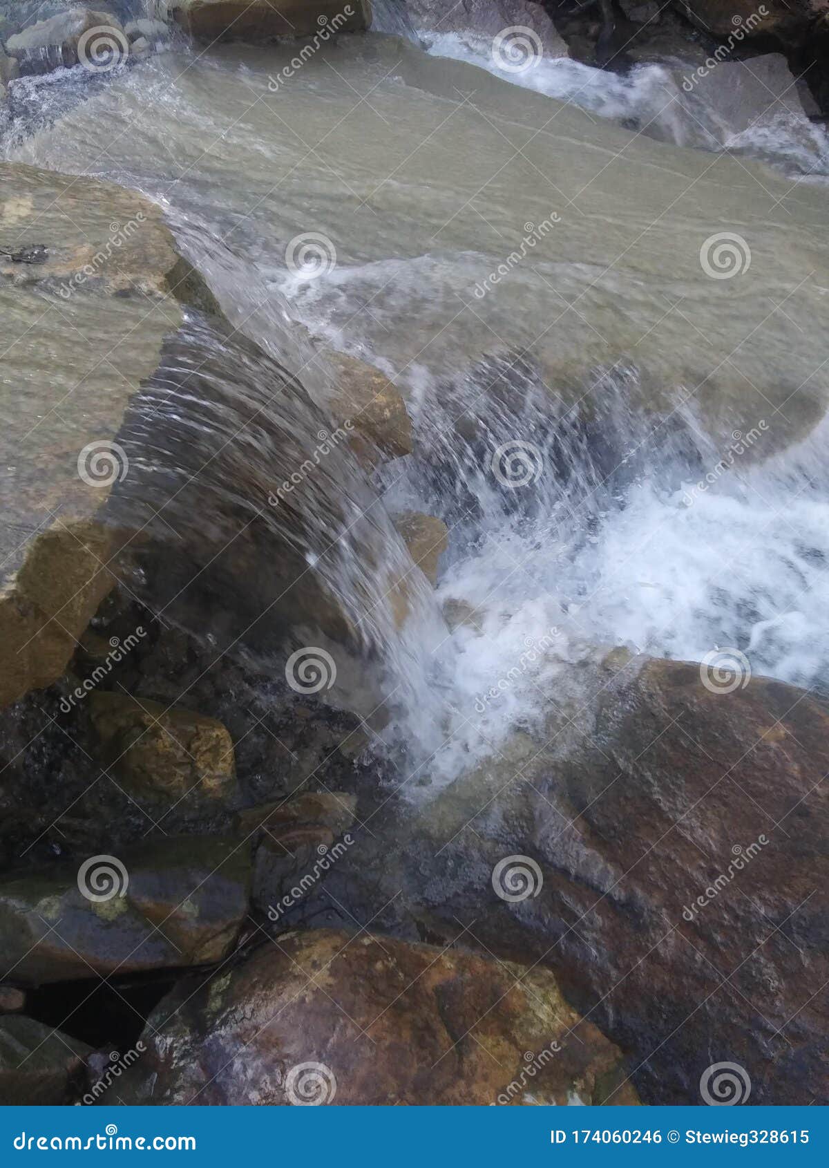 Restless Waters Looking for the Calming at the River Bottom Stock Photo ...