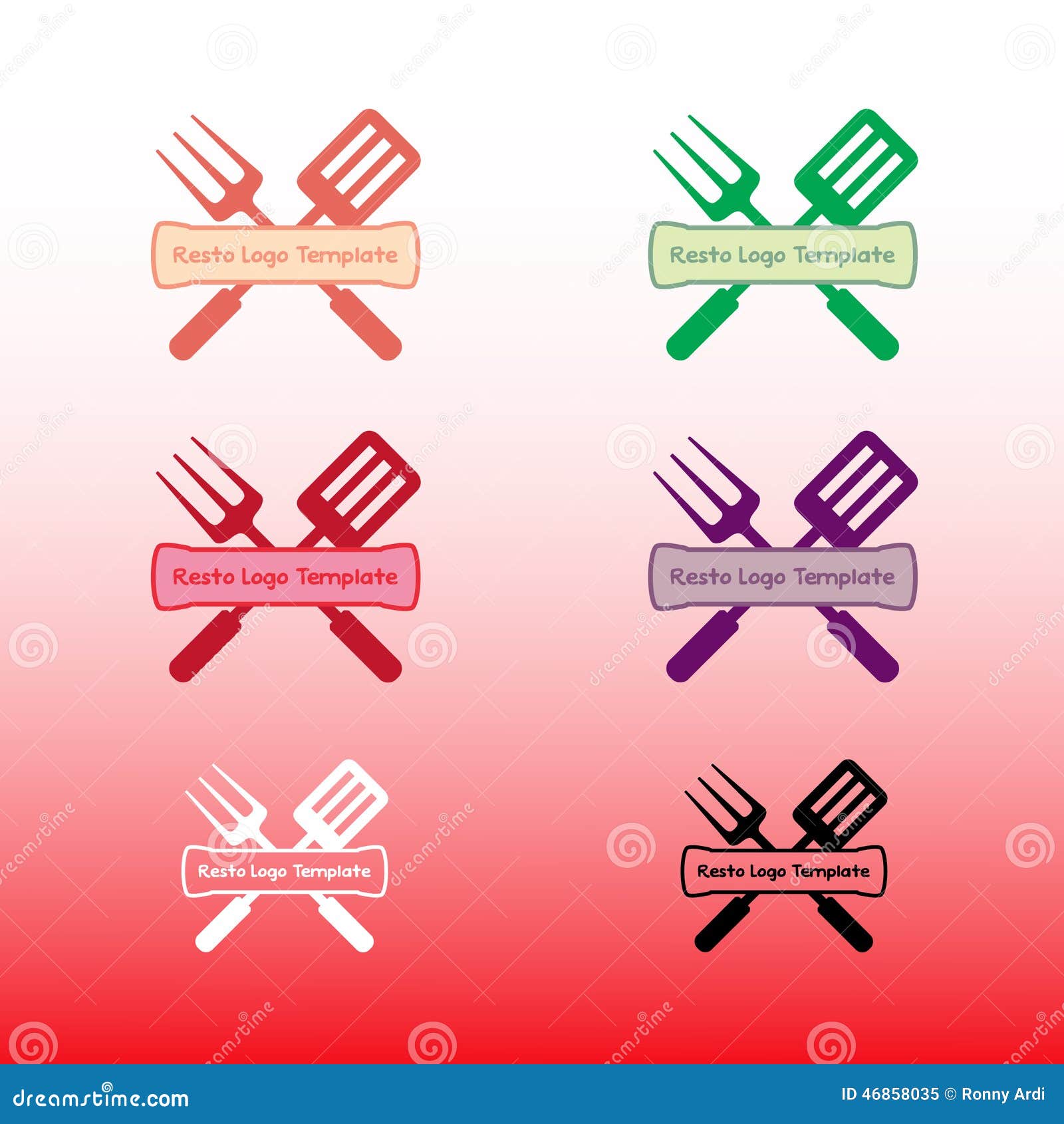 Resto Logo Template illustration stock. Illustration du affaires - 46858035