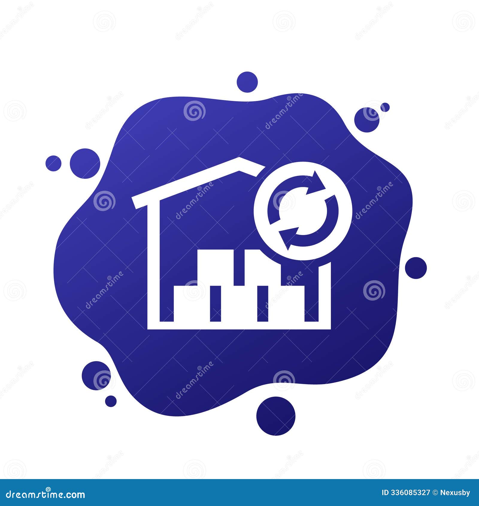 Restock Warehouse Icon, Replenish Inventory Vector Stock Illustration ...