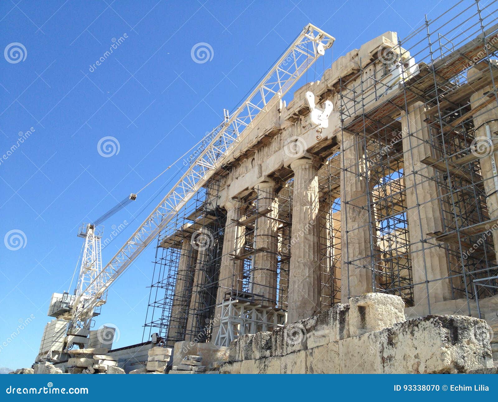 Restoration of the Acropolis. Stock Photo - Image of parthenon ...