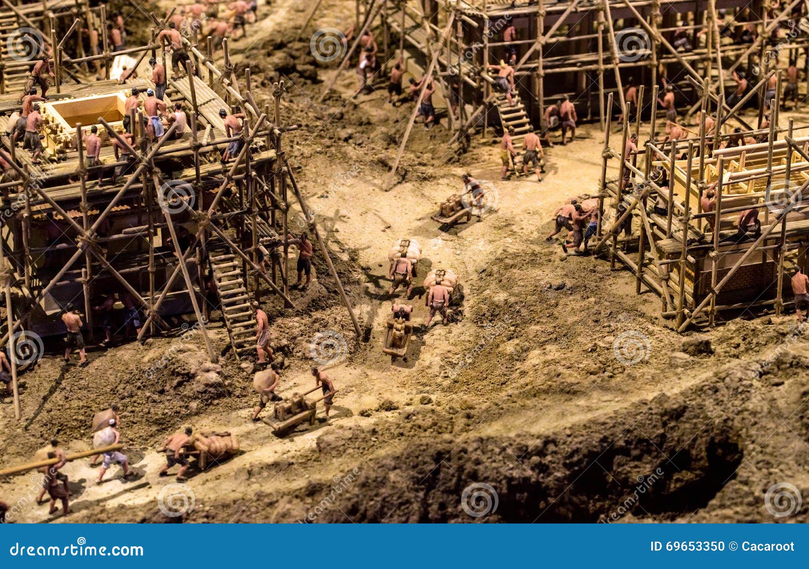 Restoration of Chinese Ancient Construction Site Stock Photo - Image of ...