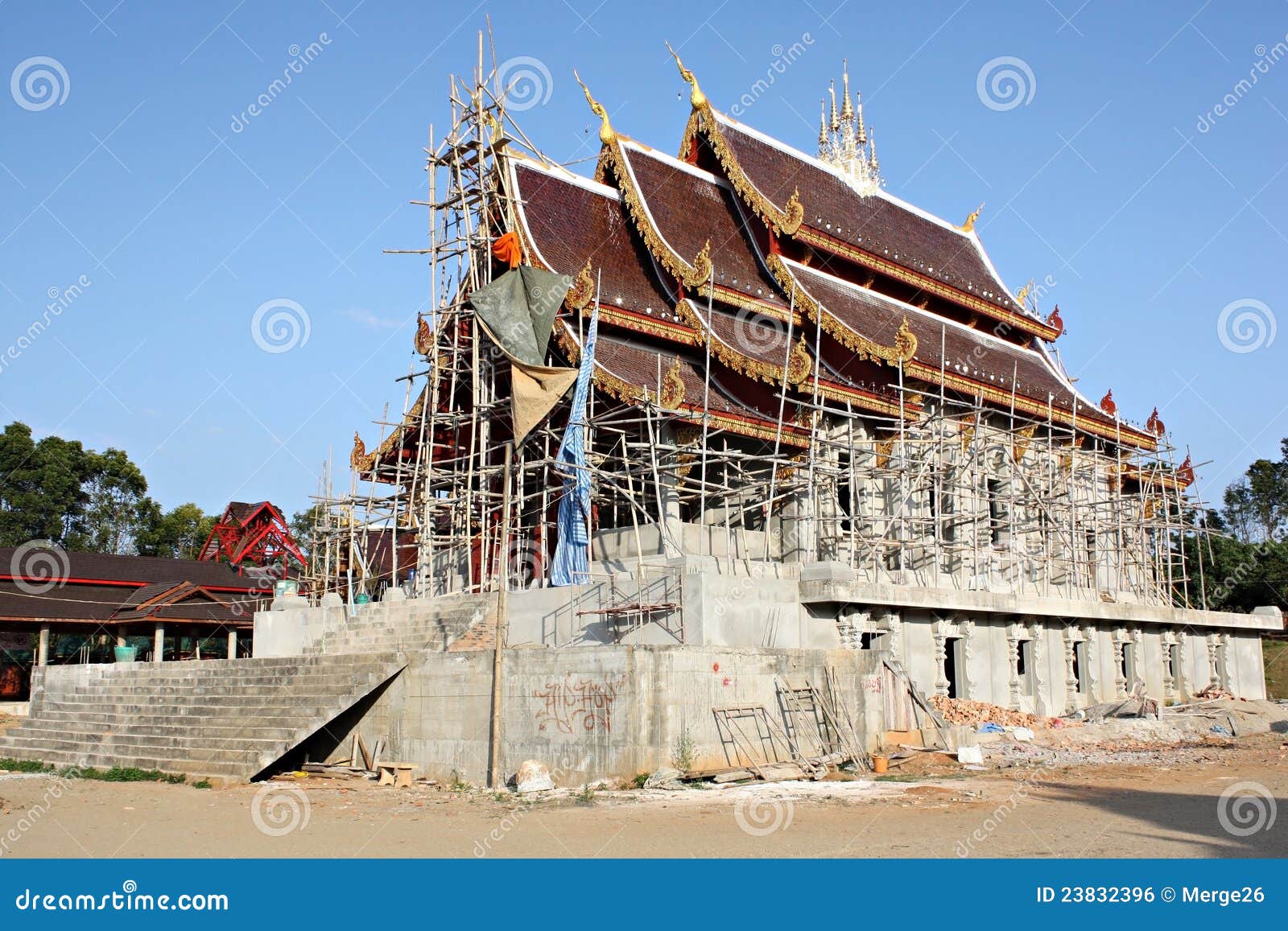 Restoration of the church stock photo. Image of build - 23832396