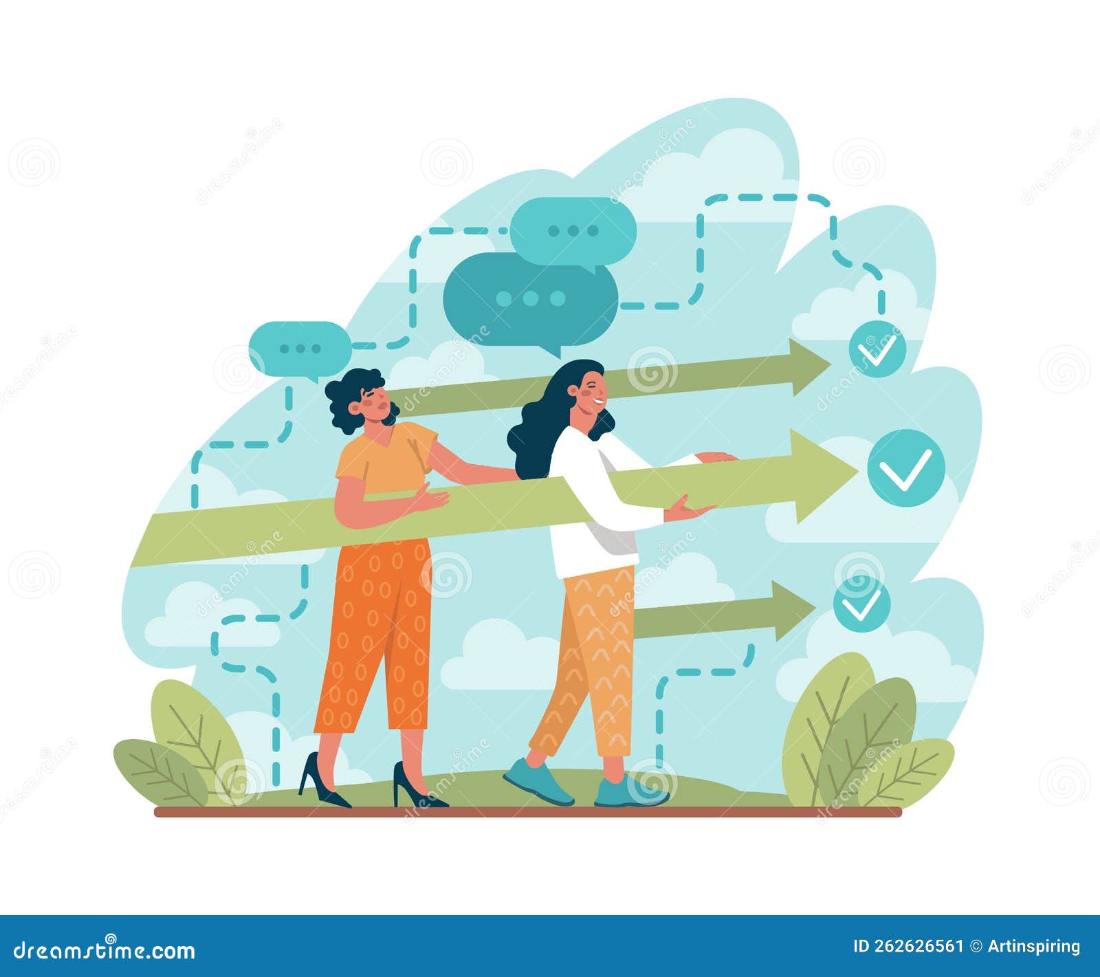 Restoration Concept. Post Crisis Growth or Recovery Stock Vector ...