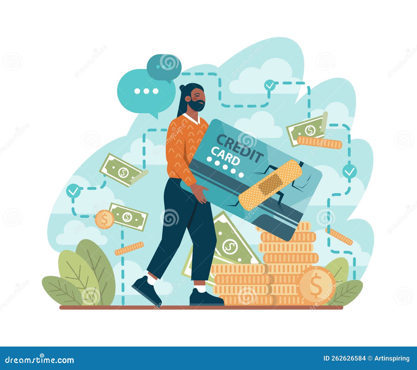 Restoration Concept. Post Crisis Growth or Recovery Stock Vector ...