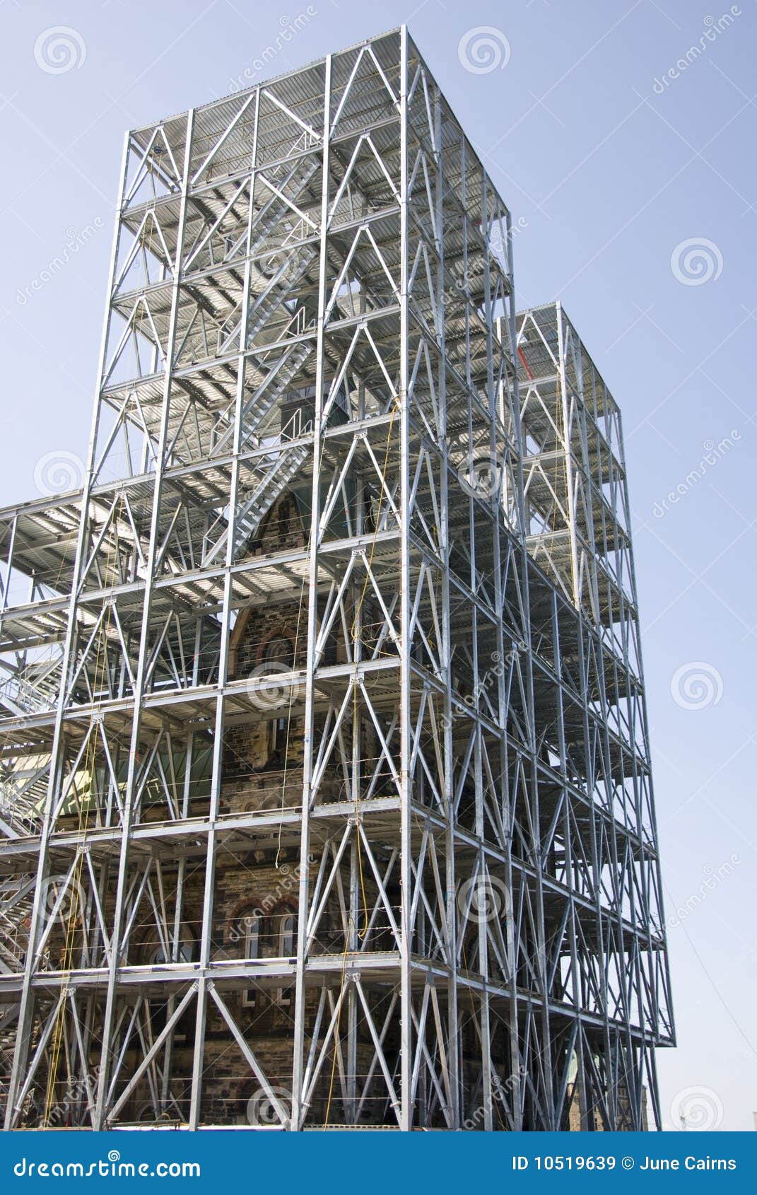 Restoration of Historic Building Stock Image - Image of pulleys, ropes ...