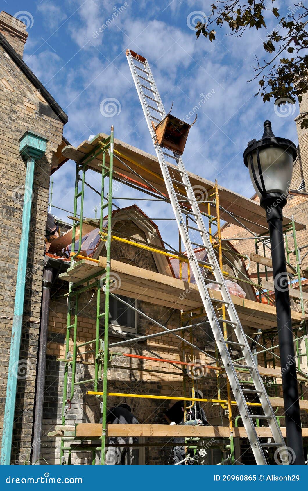 Restoration of Historic Building Stock Image - Image of work ...