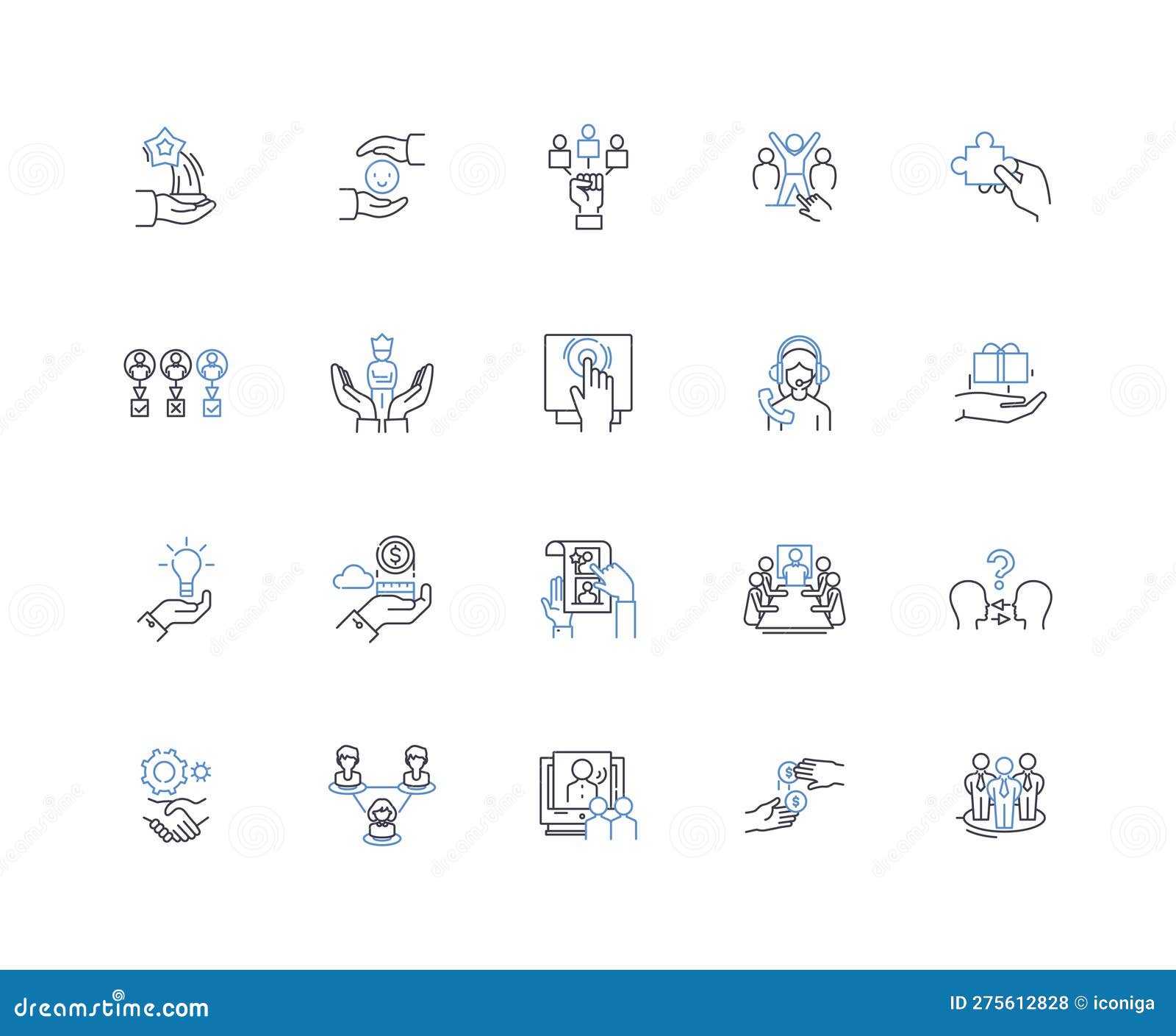 Restoration Line Icons Collection Renewal Reconstruction