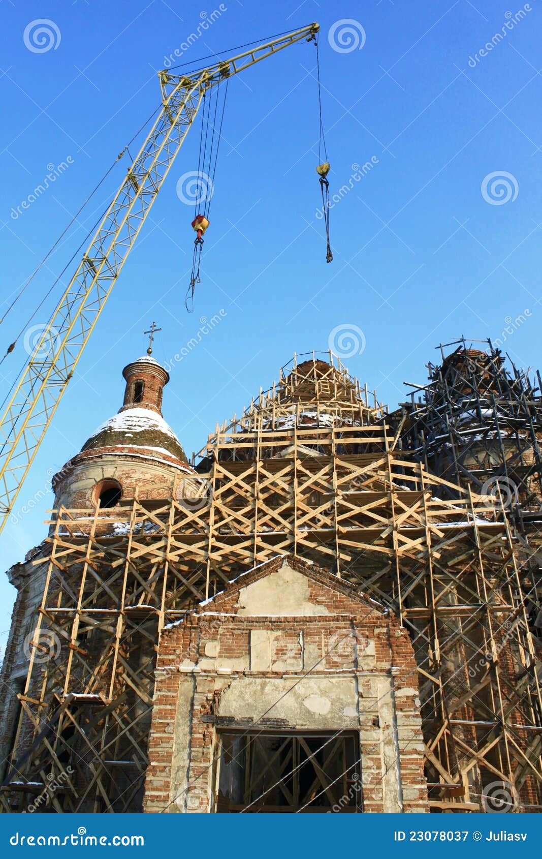 Restoration of an Old Beautiful Church Stock Image - Image of orthodox ...